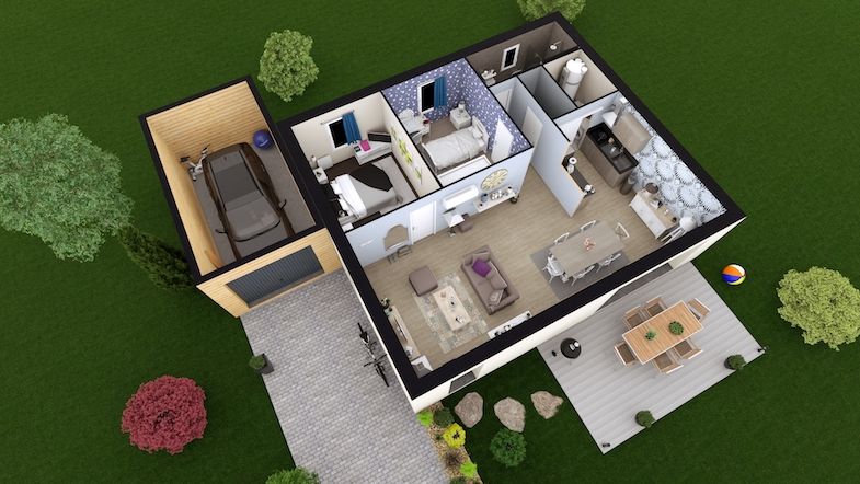 Plan Maison 70m2 2 Chambre Ventana Blog plan-maison-70m2-2-chambre-ventana-blog